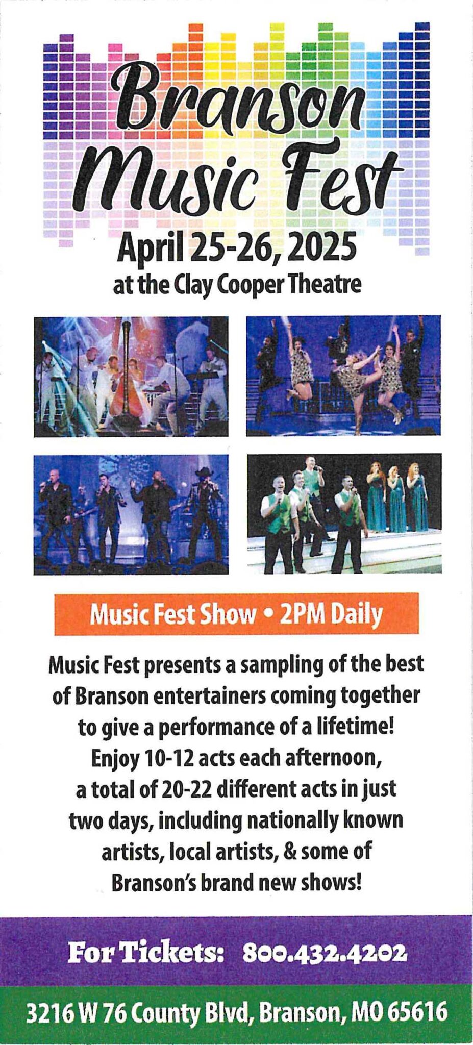 2025 Branson Music Festival Artist Lineup - Branson Ticket & Travel
