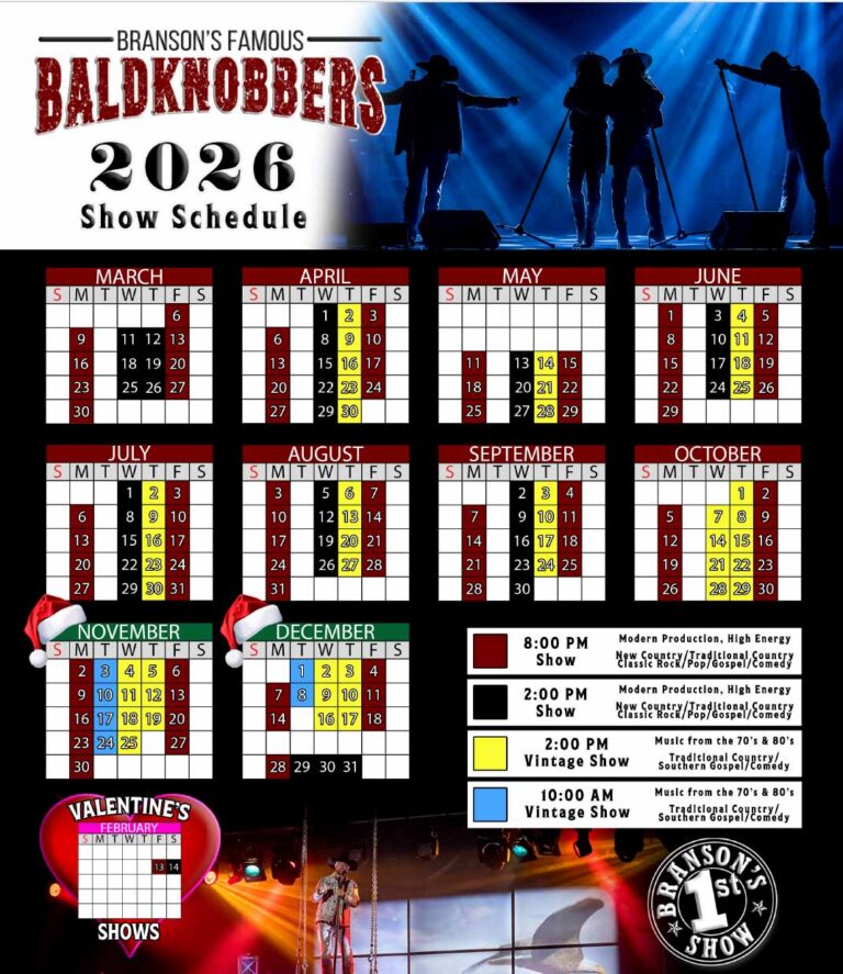 Show Schedules - Branson Ticket & Travel